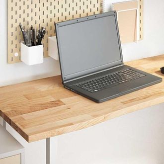 vidaXL Schreibtischplatte Unbehandelt 160x50x2,5 cm Massivholz Eiche vidaXL