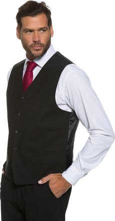 JP1880 Herren L-8XL bis 72, Anzug-Weste Zeus, Bürokleidung, Knitterfrei & pflegeleicht & 5-Knopf-Form, Business-Weste schwarz 126 705621130-126