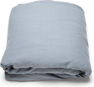 LinenMe Bettbezug 200 x 200 aus 100% Leinen - Deckenbezug, Bettdeckenbezug, Gewaschene Leinen Bettwäsche 200x200 cm - Schiefer Blau