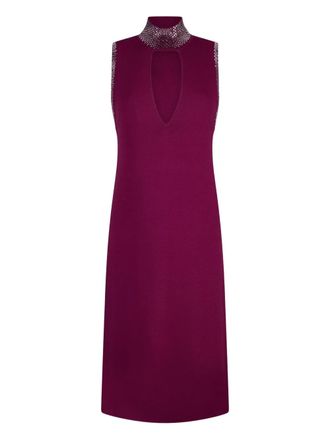 Liu Jo robe en maille &agrave; strass - Violet