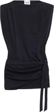 Isabel Marant Robe courte drap&eacute;e Marielle en jersey coton