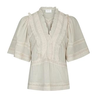 Neo Noir Sommer Voile Top mit Banddetails - - Blouses & Shirts - Damen - Wei&szlig; - M