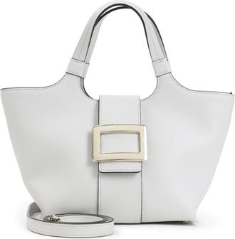 Roger Vivier Femme, Sacs, Blanc, Taille: ONE Size Mini Sac Shopping en Cuir Medium