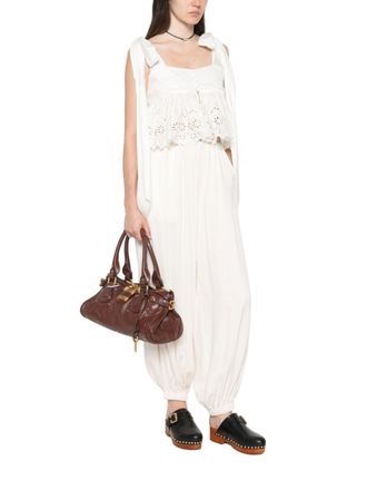 Chlo&eacute; Broderie Anglaise Blouse - White