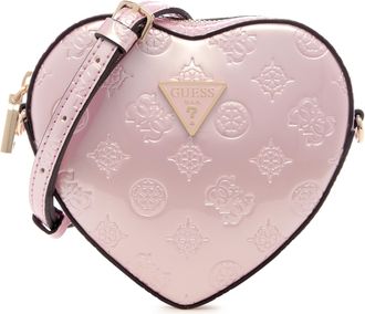 Guess Arnela Mini Heart Bag, Orchid Logo