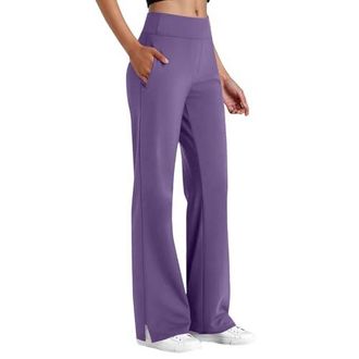 Generic Pantalon de yoga pour femmes 2026 grande taille taille haute stretch jambe large pantalon habill&eacute; pantalon ample confortable pantalon de surv&ecirc;tement d