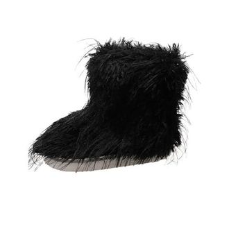 Generic Bottes mi-hautes pour femme - En peluche - Bottes de neige mi-tige - Bottines dhiver chaudes en peluche pour femme - Bottines dext&eacute;rieur &eacute;l&eacute;gantes pou