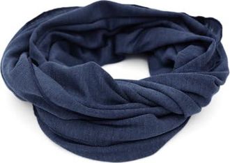 Engel Écharpe tubulaire pour femme, 70 % laine, 30 % soie, Marine, taille unique