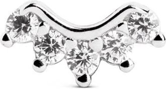 Singularu Einzelner Ohrring Mini 5 Sparks. Sterlingsilber mit Rhodium-Beschichtung. Schmuck für Damen