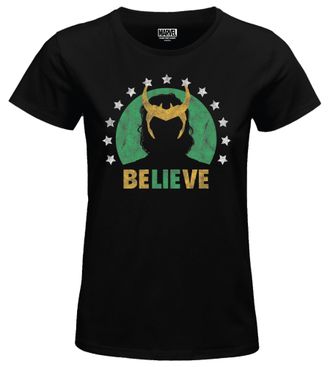 MARVEL Damen Wolokimts013 T-Shirt, Schwarz, X-Large