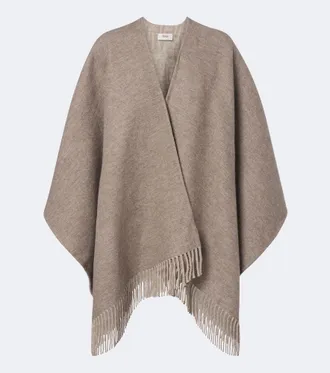 Fendi Poncho r&eacute;versible en laine et cachemire