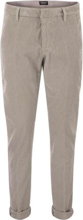 Dondup Homme, Pantalons, Gris, Taille: W31 Pantalon en velours c&ocirc;tel&eacute;