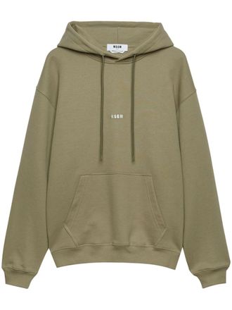 Msgm hoodie à slogan imprimé - Vert
