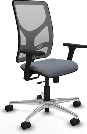 Piqueras y Crespo Gepolsterter Stuhl mit 3D-Armlehnen, h&ouml;henverstellbare Lendenwirbelst&uuml;tze, ausgestattet mit Syncro/Traslack und Schneideschaum. Mit Rollen 65 mm Nylon