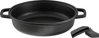 Rösle CADINI Servierpfanne, Hochwertige Bratpfanne mit kratzfester Antihaftversiegelung ProResist, recyceltes Aluminium, induktionsgeeignet, spülmaschinenge