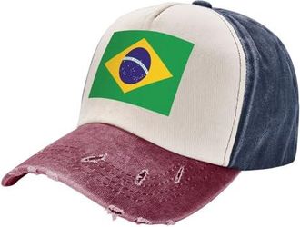 Generic Casquette De Baseball Voiture De Course Drapeau pour Homme Femme Brazil Réglable Lavé Casquettes Baseball Trucker Réglable Sports Chapeaux Été Coton C