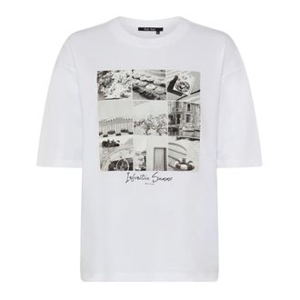 Marc Aurel Photo Collage T-Shirt - - Tops - Damen - Wei&szlig; - L