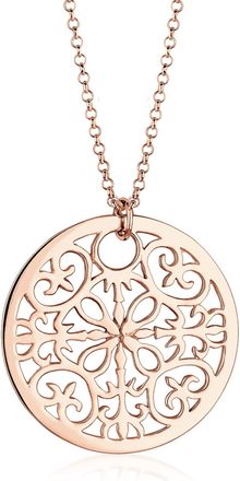 Elli Halskette Damen Münze Ornament Anhänger Boho aus 925 Sterling Silber