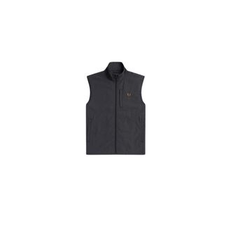 Fred Perry Nylon Weste - - Jackets - Herren - Schwarzk - S