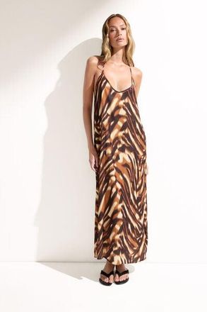 Calzedonia Langes Kleid Savage Shades Braun