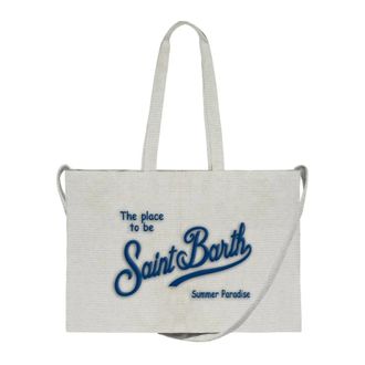 MC2 Saint Barth Essenzielle Canvas-Tasche mit Schultergurt - - Bags - Damen - Wei&szlig; - ONE SIZE