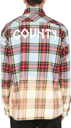 Marcelo Burlon Check Print Cotton Shirt - Multicolor