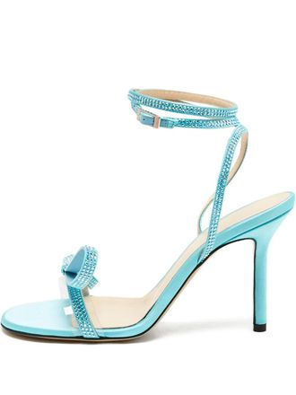 Mach & Mach sandales pre-owned 90 mm à ornements strassés - Bleu