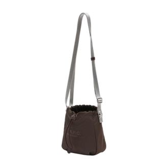 A.P.C. Mens Backstage Crossbody Bag Brown Nylon