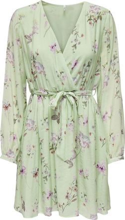 Only Wickelkleid Damen, Subtle Green/AOP:OCC. Romantic Garden, XL