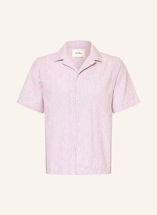 Les Deux Resorthemd Lukas Regular Fit Mit Leinen pink