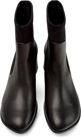 Camper Smooth Calf Leather Ankle Boot - Black
