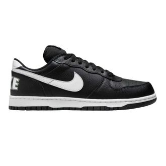 Nike Court Borough Swoosh Sneaker f&uuml;r Herren, Leder (Schwarz/Wei&szlig;)