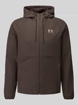 Under Armour Regular Fit Trainingsjacke mit Label-Print Model Vibe