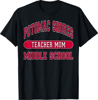 MathWare Lustiges Potomac Shores Mittelschule Lehrer Mama Rot T-Shirt