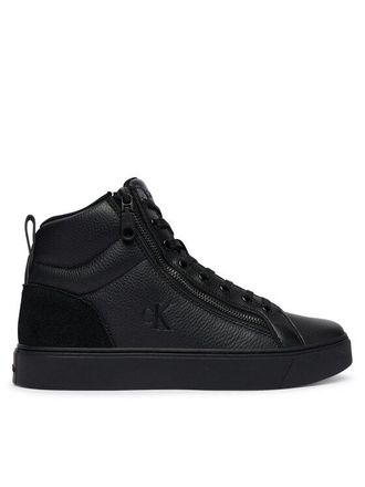 Calvin Klein Sneakers Classic Cup Mid Laceup Zip Lth YM0YM01428 Schwarz