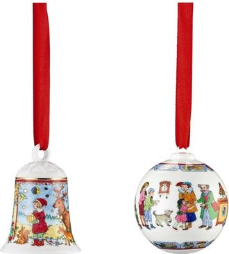 Hutschenreuther Porzellanglocke & Porzellankugel 2016 OVP - Weihnachtsglocke Weihnachtskugel