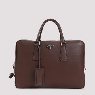 Prada Sac fourre-tout en cuir grain&eacute; Prada