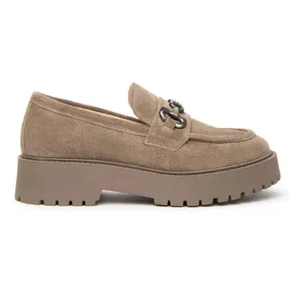 Nero Giardini Femme, Chaussures, Brun, Taille: 35 EU Mocassins en daim avec boucle en laiton