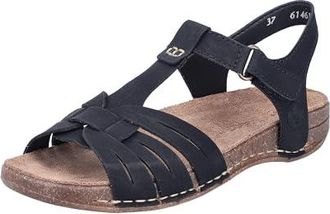 Rieker Femme 61461 Sandales Bride Cheville, Noir, 36 EU