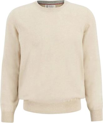 Brunello Cucinelli Homme, Pulls, Beige, Taille: XL Cashmere Tricots