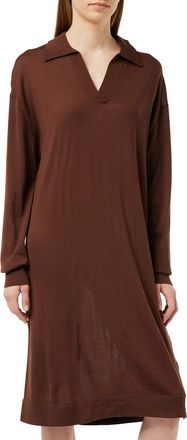 G-Star RAW Damen Knitted Polo Kleid, Braun (Chocolate lab D22133-B692-D312), XL