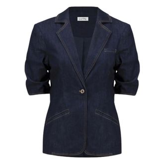 Joseph Ribkoff Femme, Vestes, Bleu, Taille: 40 FR Denim Fitted Blazer