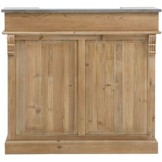 Made In Meubles Meuble bar en bois recycl&eacute; 120cm Garance