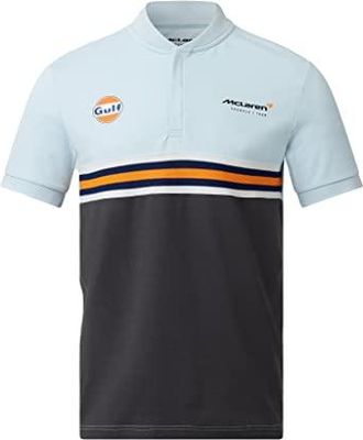 McLaren Formula One Team TM3409 Polo officiel édition spéciale Gulf Bleu délicat/Phantom Adulte Taille XL