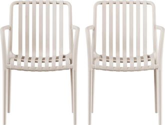 DRAWER Lot 2 fauteuils jardin r&eacute;sine chaises ext&eacute;rieur terrasse balcon Brano
