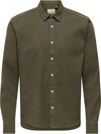 Only & Sons Herren Onssons Reg Fit Lyocell Stretch Ls, Falcon, L EU