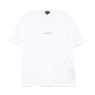 Giorgio Armani Homme, Tops, Blanc, Taille: XL T-shirts et Polos Col Rond Blancs