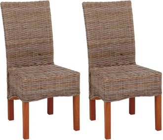 Hhg Esszimmerstuhl Var, Korbgeflecht (2er-Set) ohne Sitzkissen
