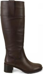 Desa Bottes en Cuir pour Femmes Talon de 5,5 cm, &agrave; Enfiler, Respirantes | Brun - 40