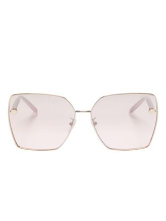 Versace lunettes de soleil &agrave; d&eacute;tail Greca - Rose